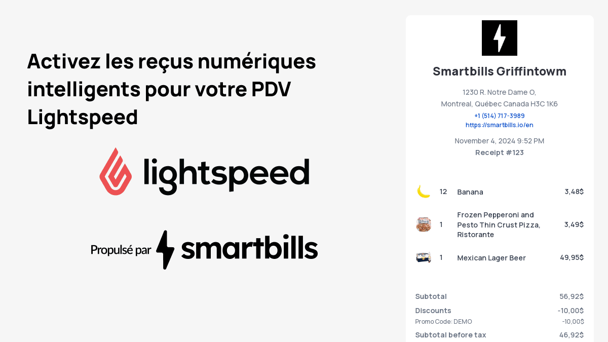 Lightspeed Retail (X-Series) | Smartbills App Marketplace