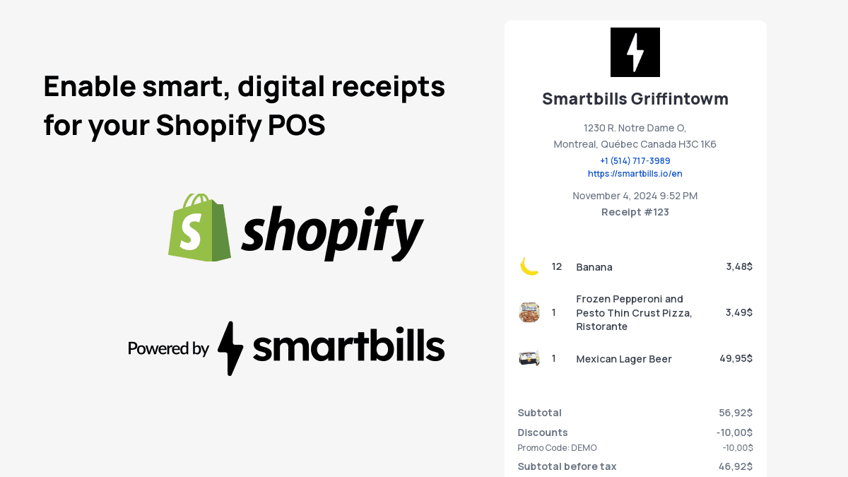 Shopify | Smartbills App Marketplace
